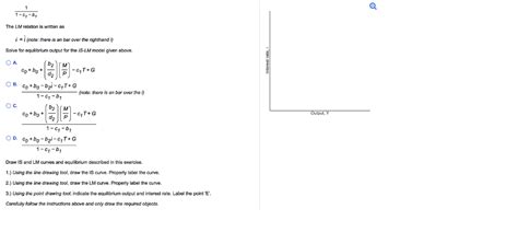 Solved Consider The Goods Market Model With The Following