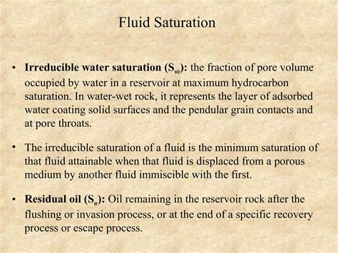 Fluid Saturation Ppt