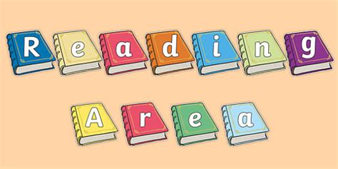 Reading Area On Books Display Cut Outs Nauczyciel Wykonał