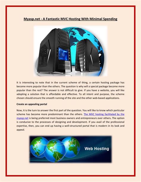ppt a fantastic mvc hosting with minimal spending