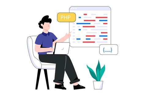 Premium Vector Php Coding Flat Style Design Vector Illustration Stock Illustration