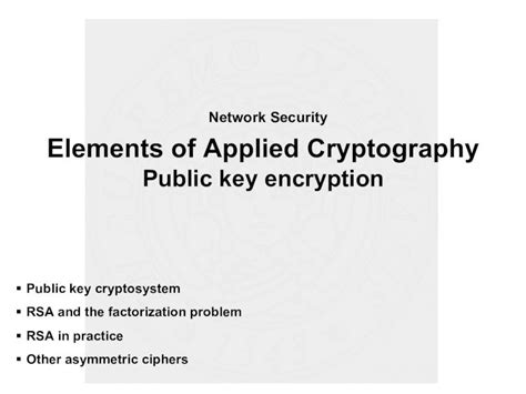 Pdf Network Security Elements Of Applied Cryptography · Network