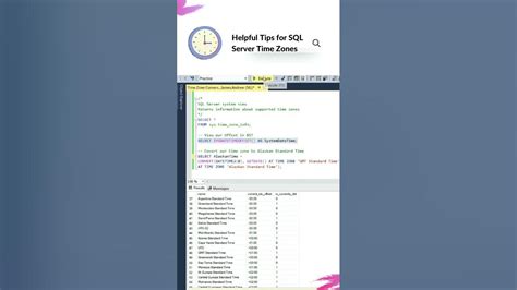 ⏱📈 Helpful Tips For Sql Server Time Zones Youtube