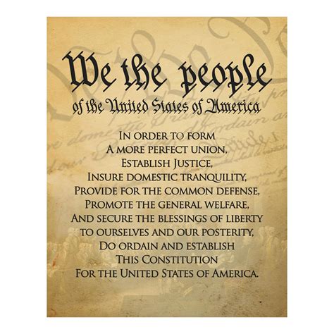 We The People Of The Usa Patriotic Wall Art Print Vintage
