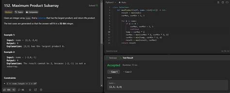 152 Maximum Product Substring Given An Integer Array Nums Find A