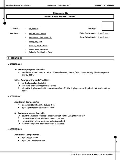 Ex3 Interfacing Analog Input And Output So Download Free Pdf