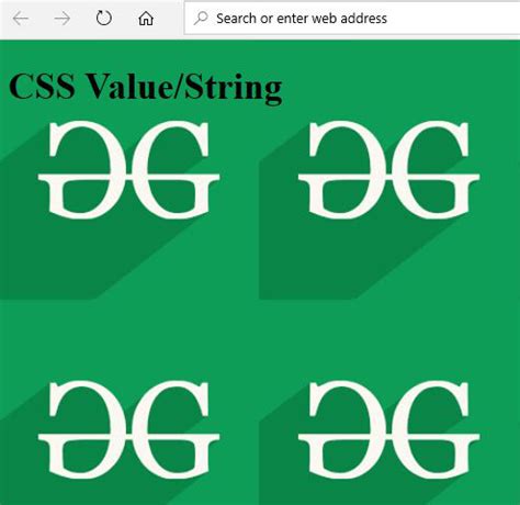 CSS Value String GeeksforGeeks