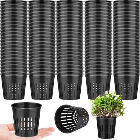 500 Pack 2 Inch Hydroponics Net Pots Slotted Mesh Net