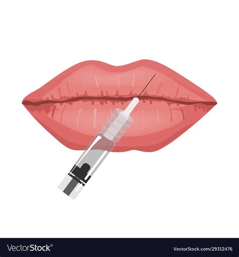 Lips Filler Injections Concept Royalty Free Vector Image