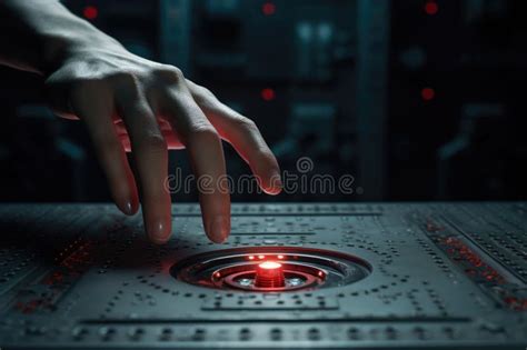 Futuristic Emergency Response Robot Navigating A Neon Lit Corridor In A Modern Building Stock