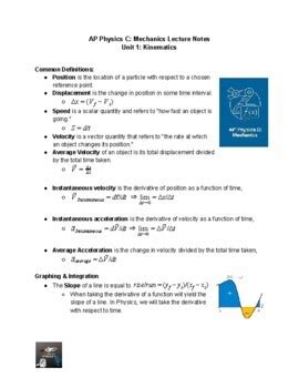 AP Physics C Lecture Notes Entire Year By Engineering Futures