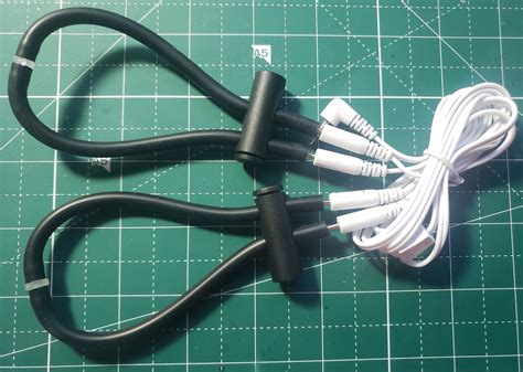 Pair DIY Bipolar Conductive Tube Adjustable Loops Penis Rings Tens E Stim Electro Play Shock