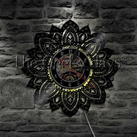 Home And Living Table Lamps Mandala Led Light Yoga Lover Light Mandala