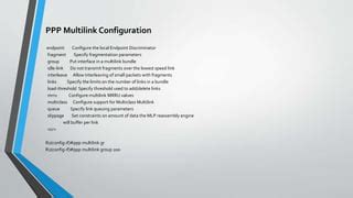 Cisco CCNA PPP Multilink Configuration PPTX Computer Networking Computing