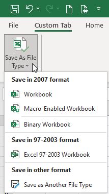 MenuSeparator Element ExcelBaby