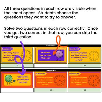 Geometry Angle Between The Hands Of A Clock Digital Activity Printable Worksheet