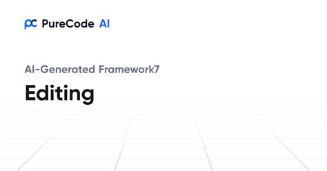Build Great Framework7 Editing Components Faster Using Ai Tools