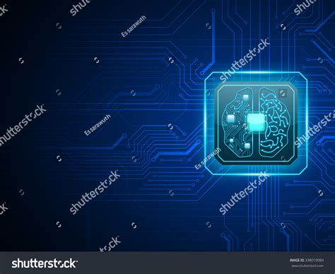 Cpu Computer Brain Electronic Concept Vector Vetor Stock Livre De Cpu Computer Brain Electronic Concept Vector Vetor Stock Livre De
