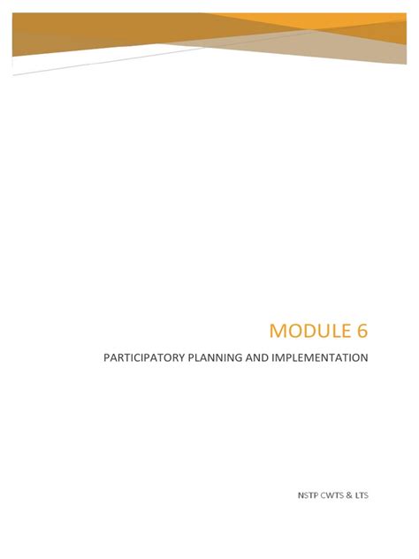 module 6 cwts and lts pdf community evaluation