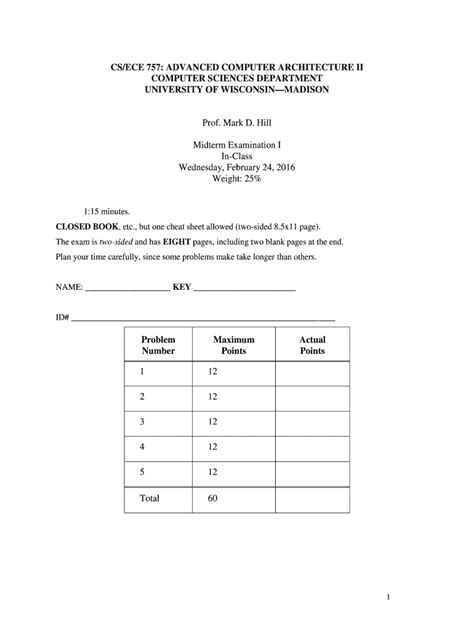 fillable online pages cs wisc cs ece 757 advanced computer