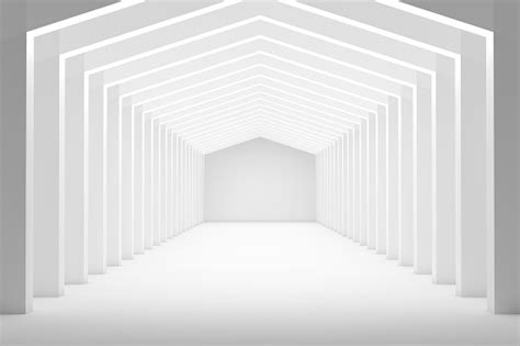 빈 콘크리트 바닥과 벽 배경현대 쇼룸의 추상적 인테리어 디자인 홀 또는 스테이지 3d 일러스트레이션 0명에 대한 스톡 사진 및 기타 이미지 Istock