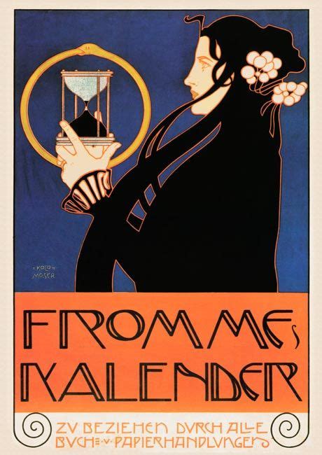 FrommeŽs Kalender Wien Plakat 1899 Kolo Moser Kandk 24a Koloman Moser