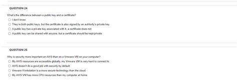 Solved What S The Difference Between A Public Key And A Chegg Com