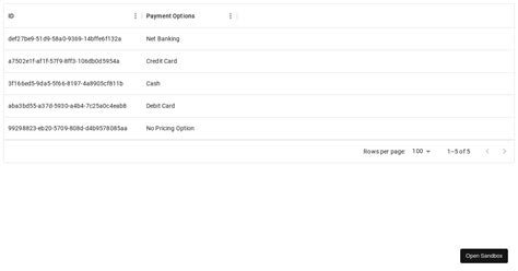 Datagrid Singleselect Obj Codesandbox