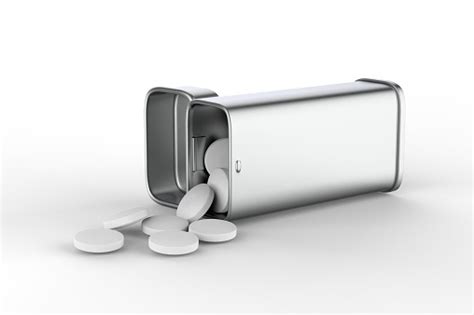 브랜딩 및 디자인을위한 빈 민트 주석 용기 3d 렌더링 그림입니다 민트 사탕에 대한 스톡 사진 및 기타 이미지 민트 사탕 상자 캔 Istock