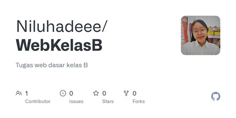 GitHub Niluhadeee WebKelasB Tugas Web Dasar Kelas B
