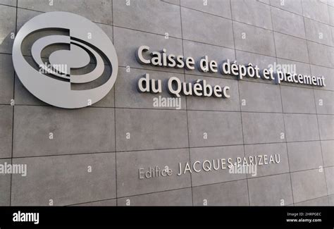 The Caisse De Depot Et Placement Du Quebec Logo Is Pictured In Montreal