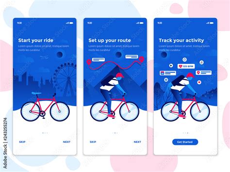 Modern User Interface Ux Ui Screen Template For Mobile Smart Phone