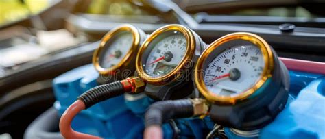 Pressure Measurement With Pressure Gauges Stock Illustration Illustration Of Typically