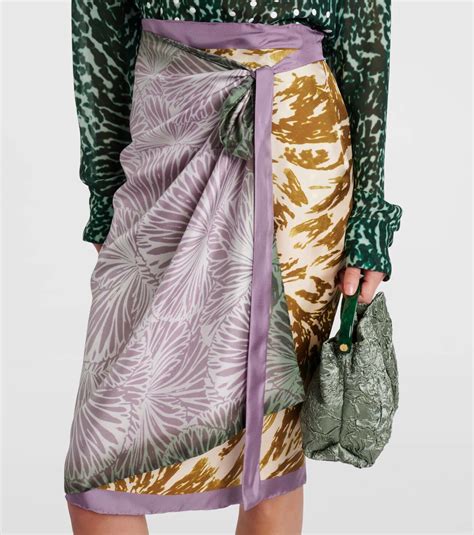 Dries Van Noten Scarfy Printed Wrap Skirt Dries Van Noten