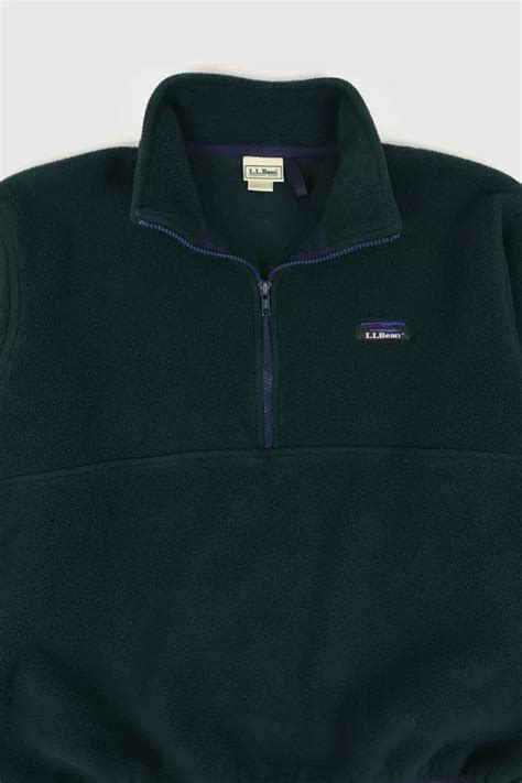 Vintage Ll Bean Quarter Zip Fleece Sweatshirt Urban Outfitters