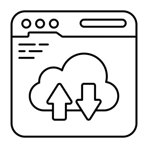 Editable Design Icon Of Cloud Data Transfer 23896091 Vector Art At Vecteezy