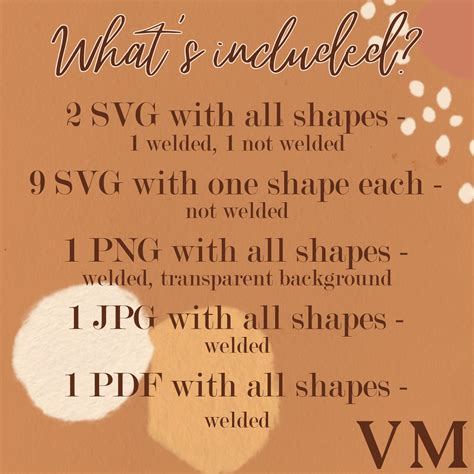 Offset Line Shapes Cut File Vector Image Svg Png  Pdf Cricut