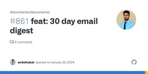 Feat 30 Day Email Digest · Issue 861 · Documensodocumenso · Github