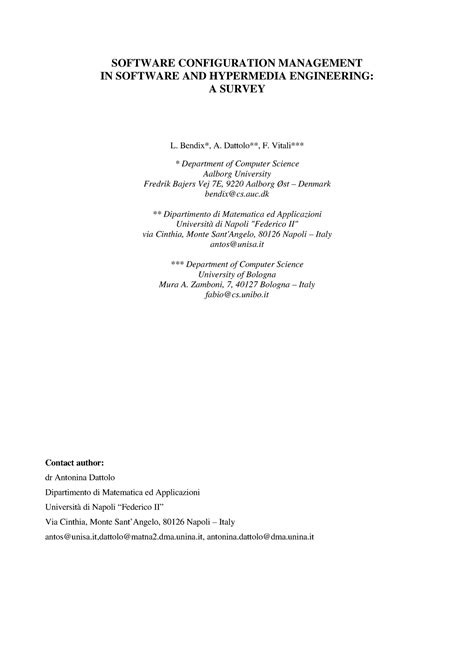 Software Configuration Management In Software And Software