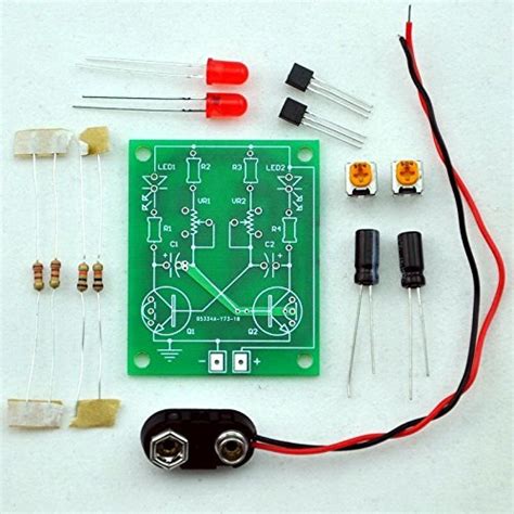 Adjustable Transistor Astable Multivibrator Circuit Learn Kit Led