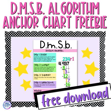 Dmsb Division Anchor Chart Curious Classroom Adventures