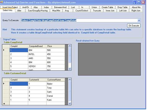 Some Advanced Sql Statements And Aggregated Functions Codeproject