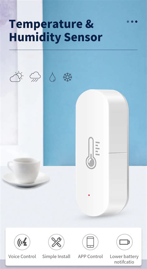 Tuya ZigBee Temperature And Humidity Sensor Compatible With Alexa Google