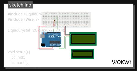 lcd 12c lnterface wokwi esp32 stm32 arduino simulator