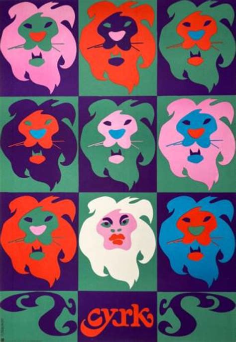Plakat Poster Circus Cyrk Lwy 9 Lions Vintage Original Tadeusz Jodłowski 1971 R Etsy