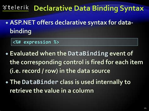Ppt Aspnet Data Binding Powerpoint Presentation Free Download Id