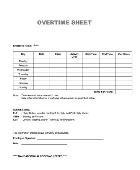 Overtime Sheet How To Make Free Templates For Excel