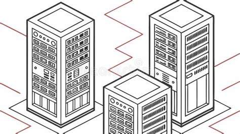 Server Racks Or Data Center Illustration Technology Infrastructure Vector Design Generative Ai