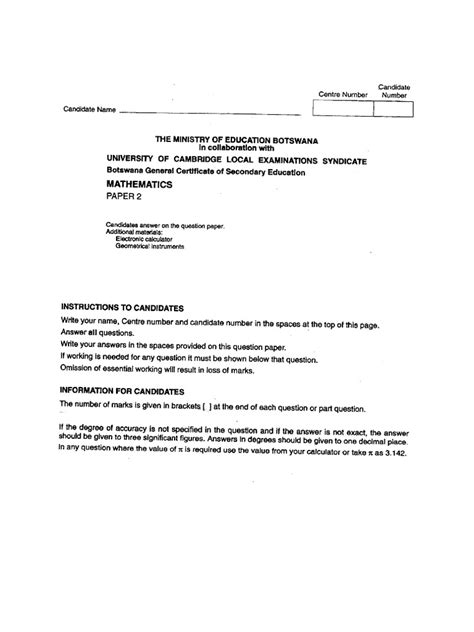 Maths Paper 2 Rev Kit Pdf