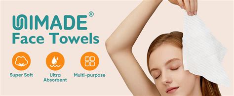 Unimade Face Towels 100 Count Disposable Face Towelette
